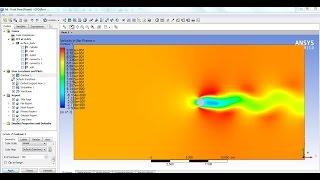 ANSYS Fluent CFD Tutorial - Flow Over a Cylinder - Von Karman Animation | My Mooc