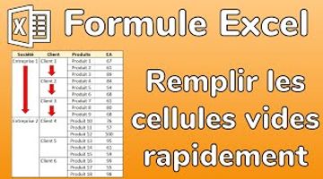 Excel - Remplir les cellules vides d'un tableau en une fois | My Mooc