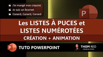 Les listes à puces ou numérotées avec PowerPoint : création et ...